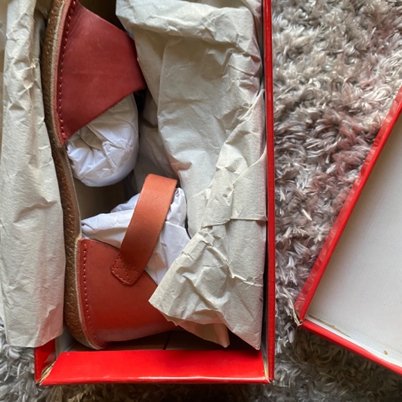 Kickers | Shoes | Kickers Red Leather Sandals Womens Us95 Euro 4 | Poshmark